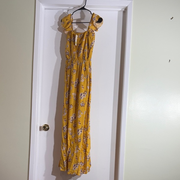 miami | Dresses | Miami Yellow Floral Maxi Dress | Poshmark